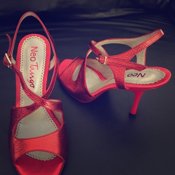 Shoes | Tango Heels With Sandler Strap Heel | Poshmark